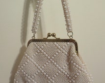 Retro White Studded Purse