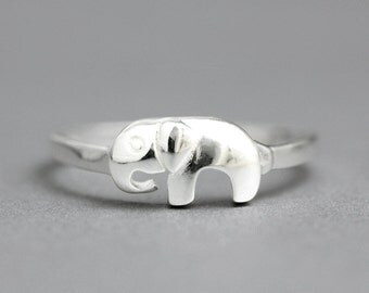 Elephants Ring, Sterling silver cute elephant ring,cute elephant ...