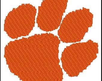 Items similar to Clemson Paw logo Embroidery Design 4 sizes on Etsy