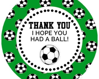 Soccer thank you tag | Etsy