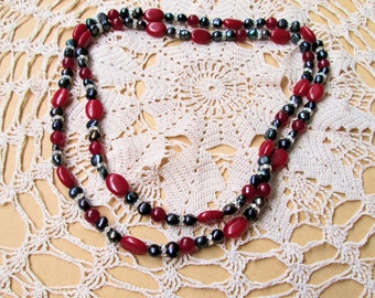Popular items for ruby beads necklace on Etsy