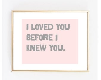 I loved you before | Etsy