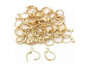 14K Yellow Gold Tension Earring Backs Ear by HandmadeCraftSupply