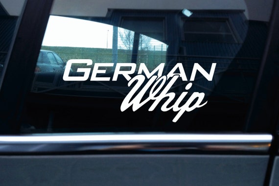 2X German Whip car scene stickers decals