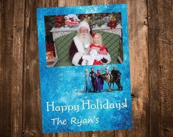 Frozen Christmas Card | Happy Holidays Frozen Card | Frozen Custom ...
