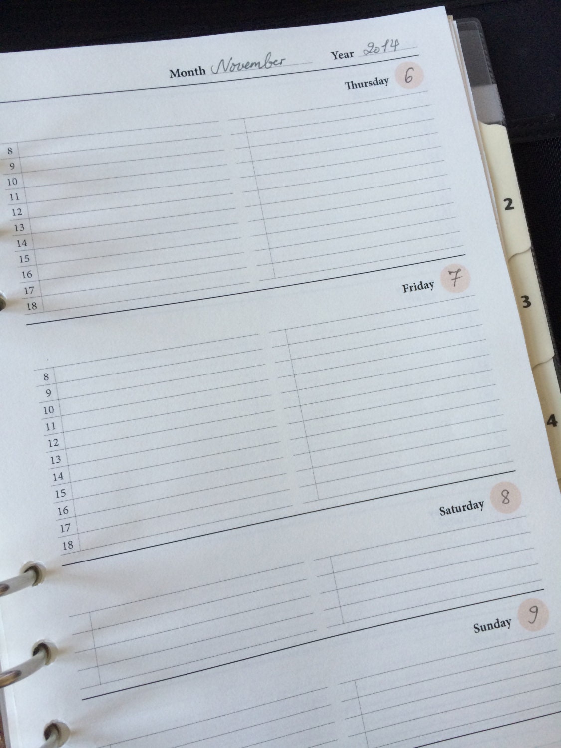 Undated A5 Filofax week on two pages calender by AyumisPlanner