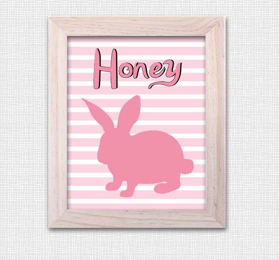 Items similar to Honey Bunny 8"x10" Art Print - Perfect for a little ...