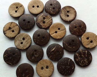 Natural wood buttons | Etsy