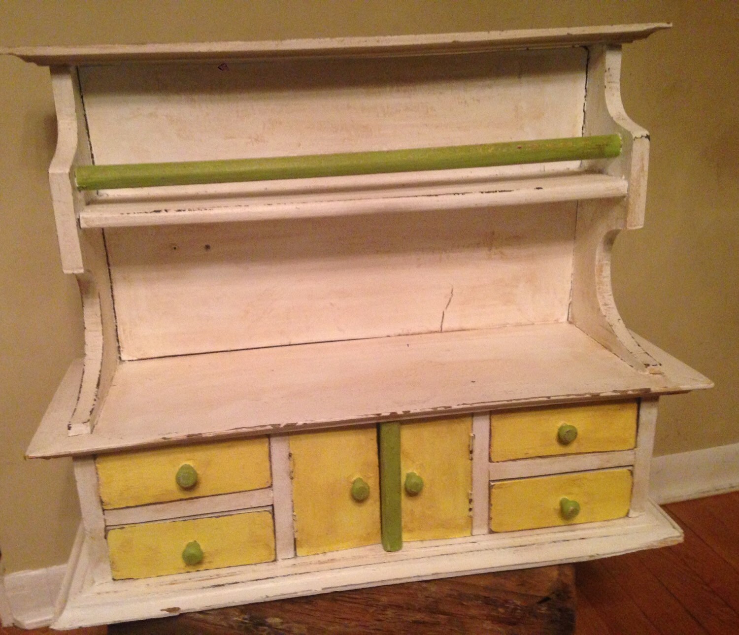 Vintage Salesman’s Sample Primitive Painted Hutch – Haute Juice