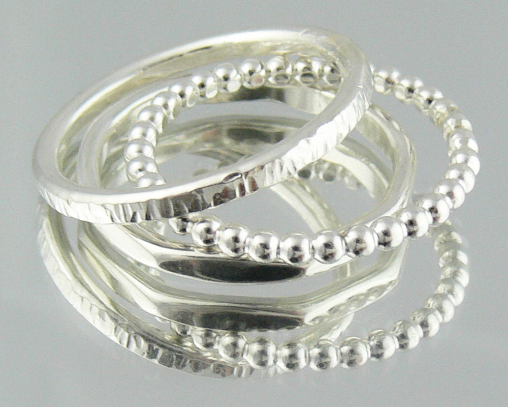 Sterling Silver Stacking Ring Set Size 6 / Size L