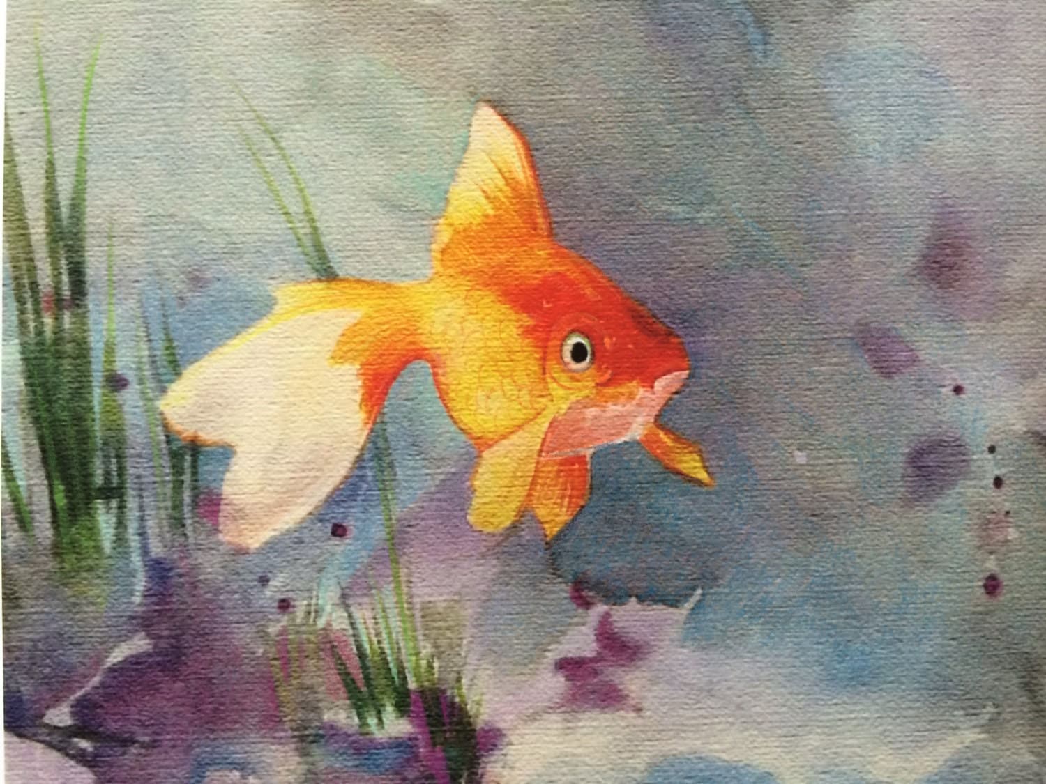 Goldfish Art Watercolor Fish painting Animal Art Wall