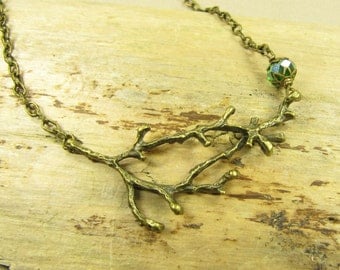 Tree branch necklace | Etsy