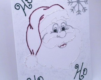Christmas Santa Canvas, Puffy Paint, Decoration, Wall Decor, Holiday ...