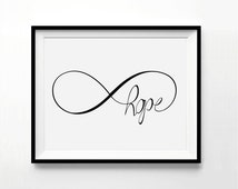 Popular items for infinity with hope on Etsy