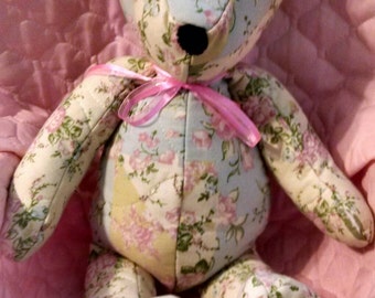 Quilted teddy bear | Etsy