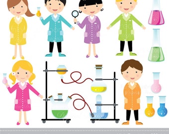 Digital Clipart - Chemistry clip art for Scrapbooking, Invitations ...