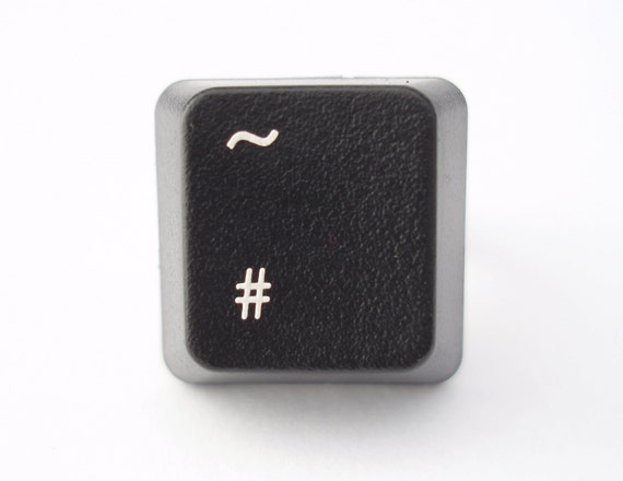 Hashtag Ring Handmade from a Computer Keyboard Key