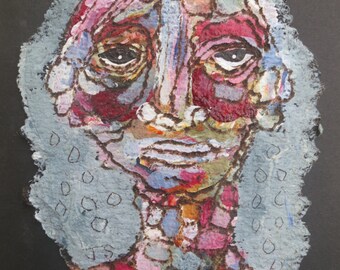 Items similar to Original Mixed Media Tar Paper Painting Series by ...