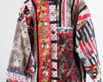 Popular items for cat print jacket on Etsy