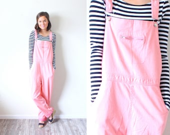 Vintage pink overalls // picnic overalls // summer overalls // pocket ...