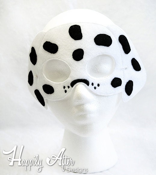 Dalmatian Mask Embroidery Design dalmatian mask machine
