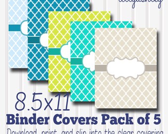 Binder Cover Printables SET 8.5X11-JPG Format not
