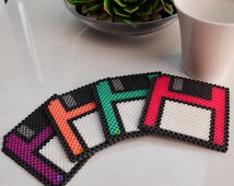 Popular items for perler bead coaster on Etsy