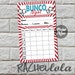 Bunco score card Red and Blue Circus instant by Rachellola on Etsy