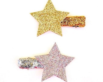 Star hair clips | Etsy