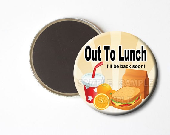 Items similar to office magnet,out to lunch magnet,out to lunch,office ...