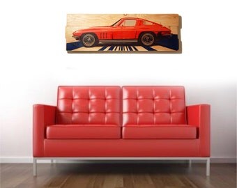 Corvette wall art | Etsy