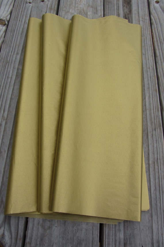Gold Tissue Paper / Tissue Paper 20 sheets / Metallic Gold