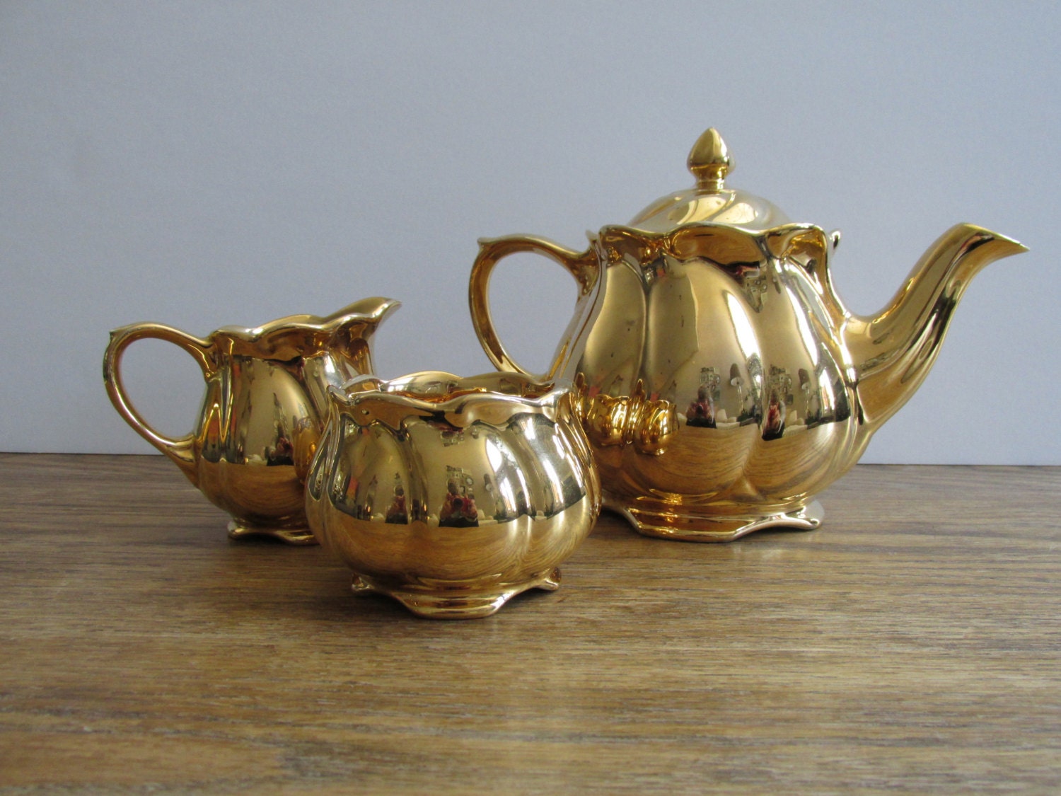Vintage Royal Winton Golden Age Tea Set Teapot Sugar And
