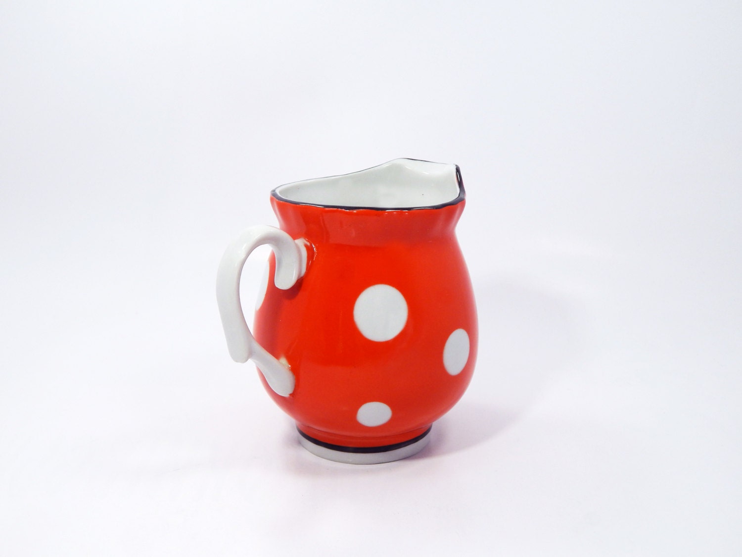 Soviet Milk Jug Porcelain Vintage Milk Jug Red Porcelain Milk Jug For ...