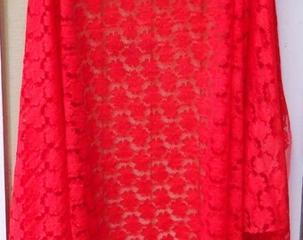 Popular items for red lace fabric on Etsy