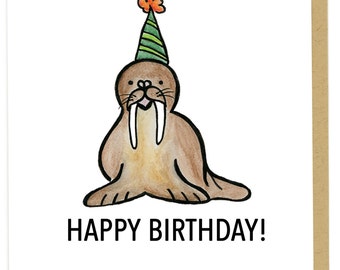 Walrus cards | Etsy