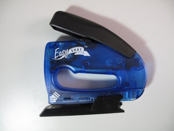 Easy Shot Stapler Staple Gun Blue Convertible Stapler