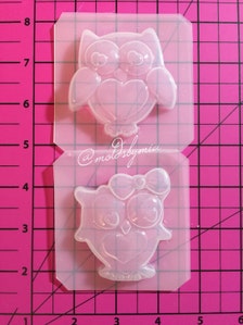 Cute owls flexible plastic resin mold set (2)