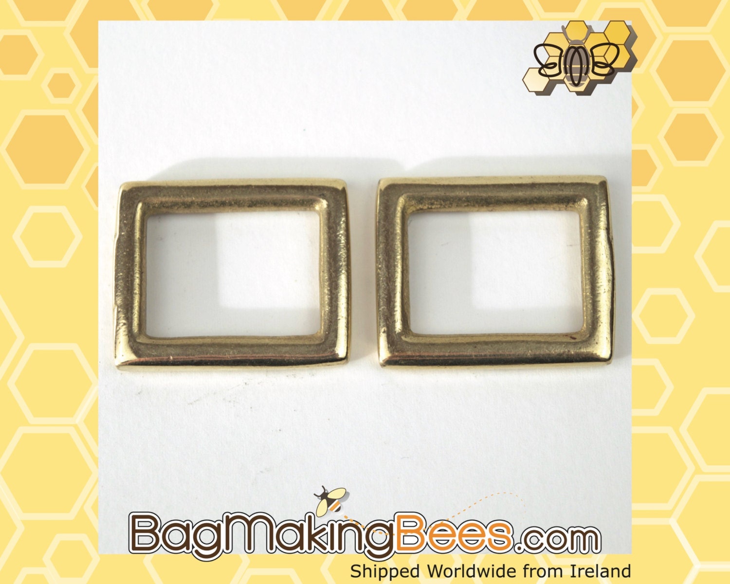 1 Cast Solid Brass Rectangular O Rings / Square Rings Set Of