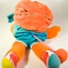 1980s Popples Plush Toy Dunker Basketball Popple Orange Yellow