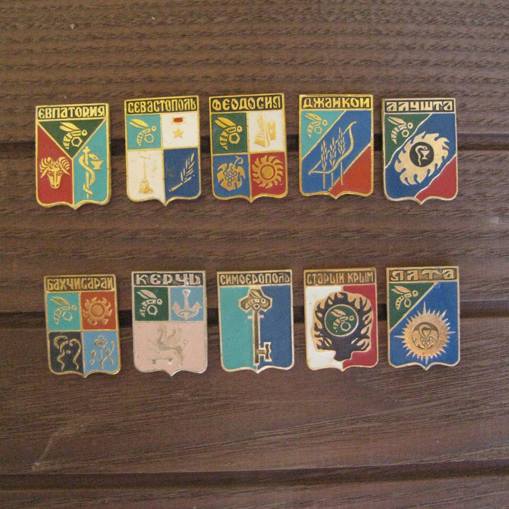 Soviet Cities Pins, Emblems of Crimea, Soviet Pins and Badges ...