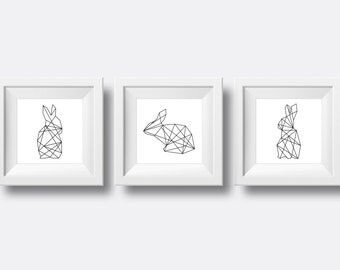 Geometric rabbit | Etsy