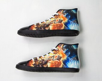 Mortal Kombat Sub Zero Video Game Custom High Top Shoes by TragicallyShoe