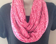Popular items for pink infinity scarf on Etsy