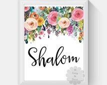 Unique shalom wall art related items | Etsy