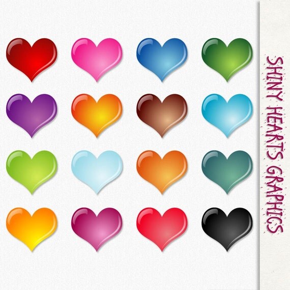 Colorful Hearts Clipart