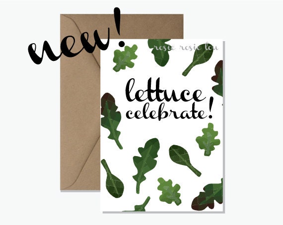 Lettuce Celebrate by RosieRosieLou on Etsy