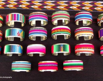 6 peruvian textile bracelets,Alpaca silver,Peruvian manta cuff,Peruvian ...