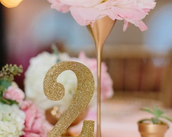 Glitter Gold Table Numbers