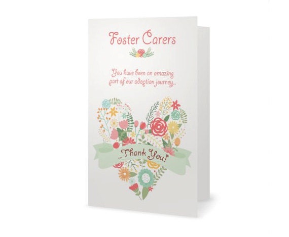 Foster Carer Thank You Card Perfect for showing your